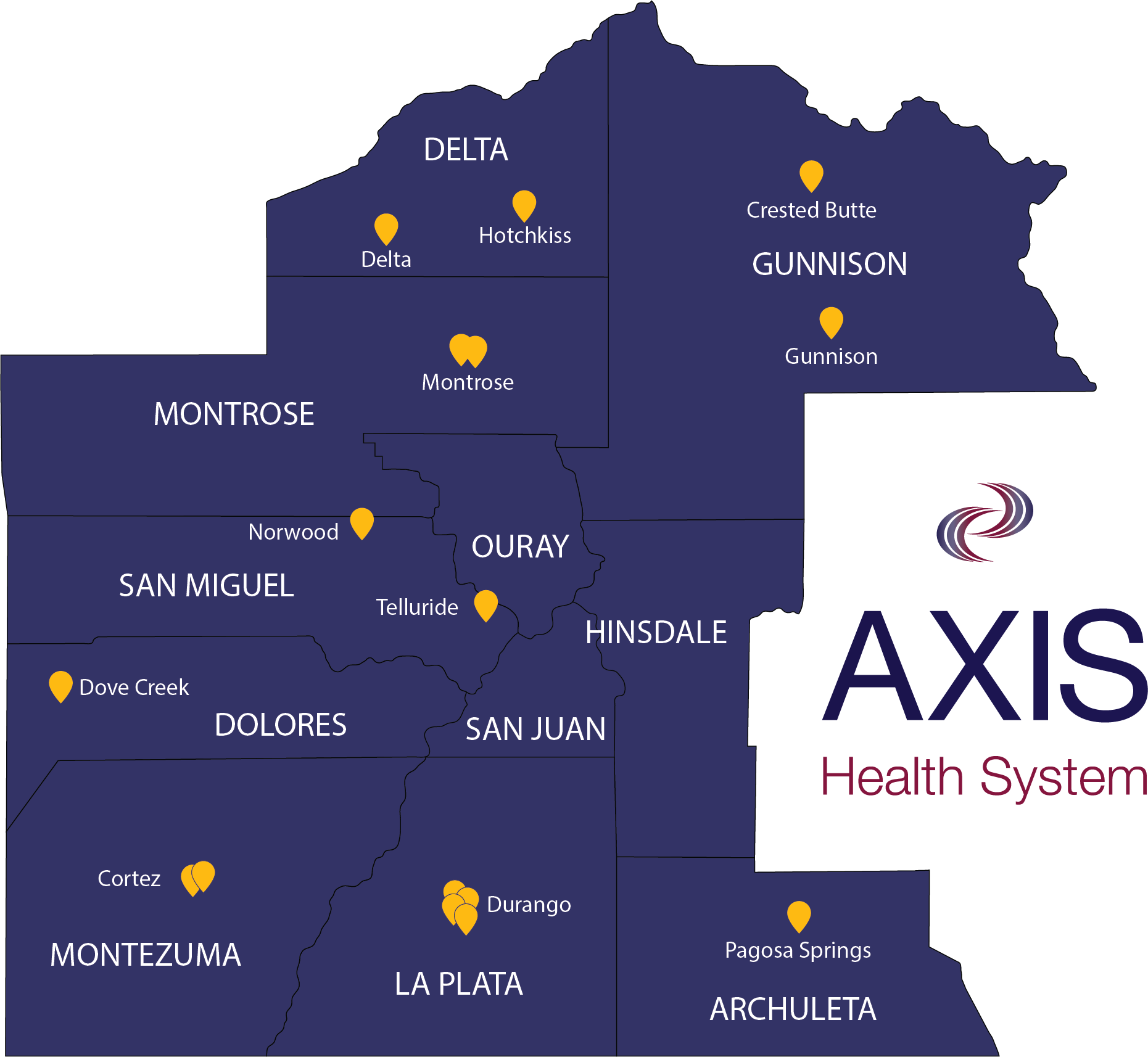 Axis Health System Locations - Primary, Oral, & Behavioral Offices