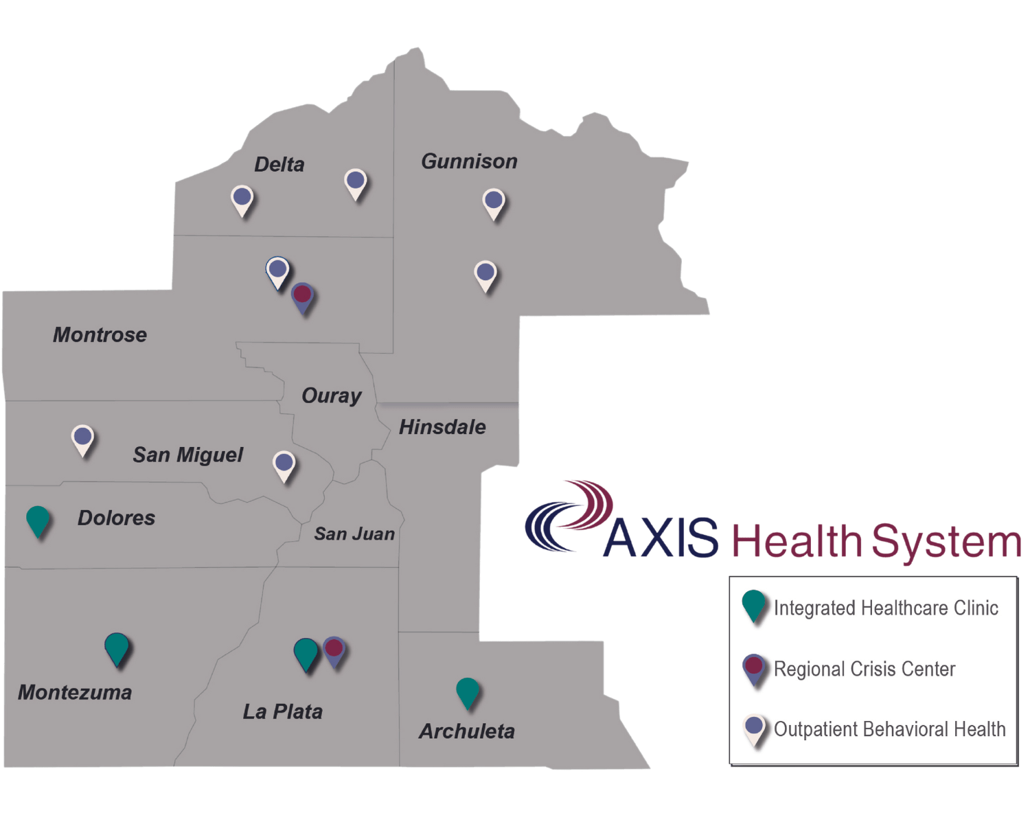 Axis Health System Locations - Primary, Oral, & Behavioral Offices